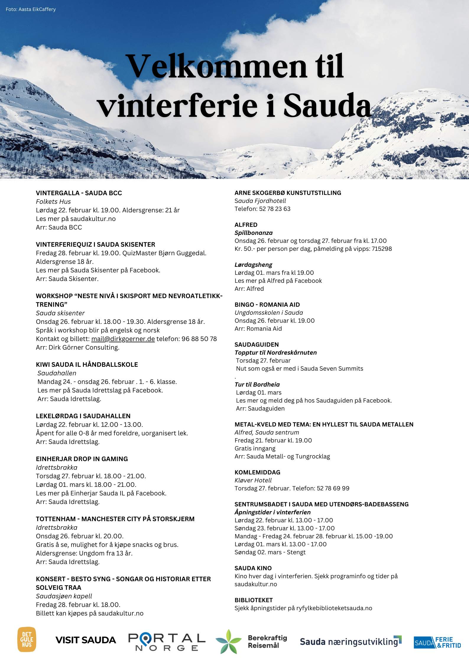 Vinterferie i Sauda 2025 - Visit Sauda